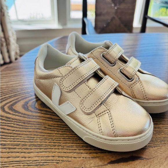 Veja | Shoes | Veja Kids Metallic Gold Sneakers | Poshmark